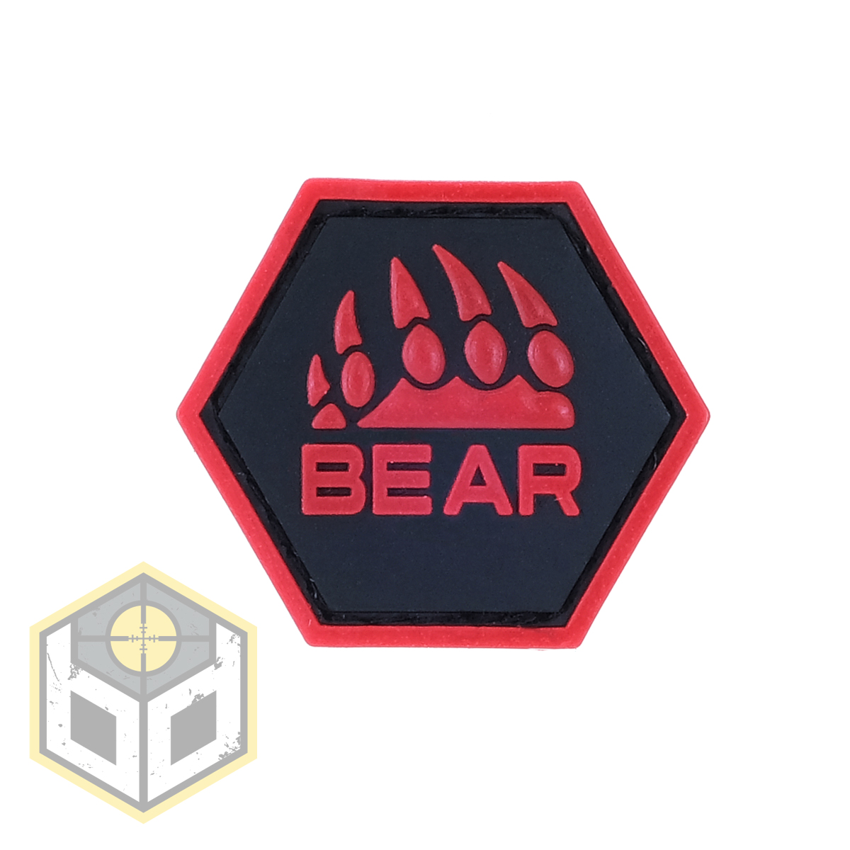 Bear Red Ballistic Hex Patch BH00012 - Just BB Guns