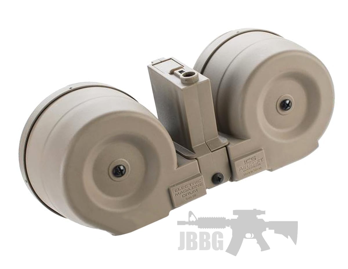 ICS Tan Drum Mag M4 - Just BB Guns