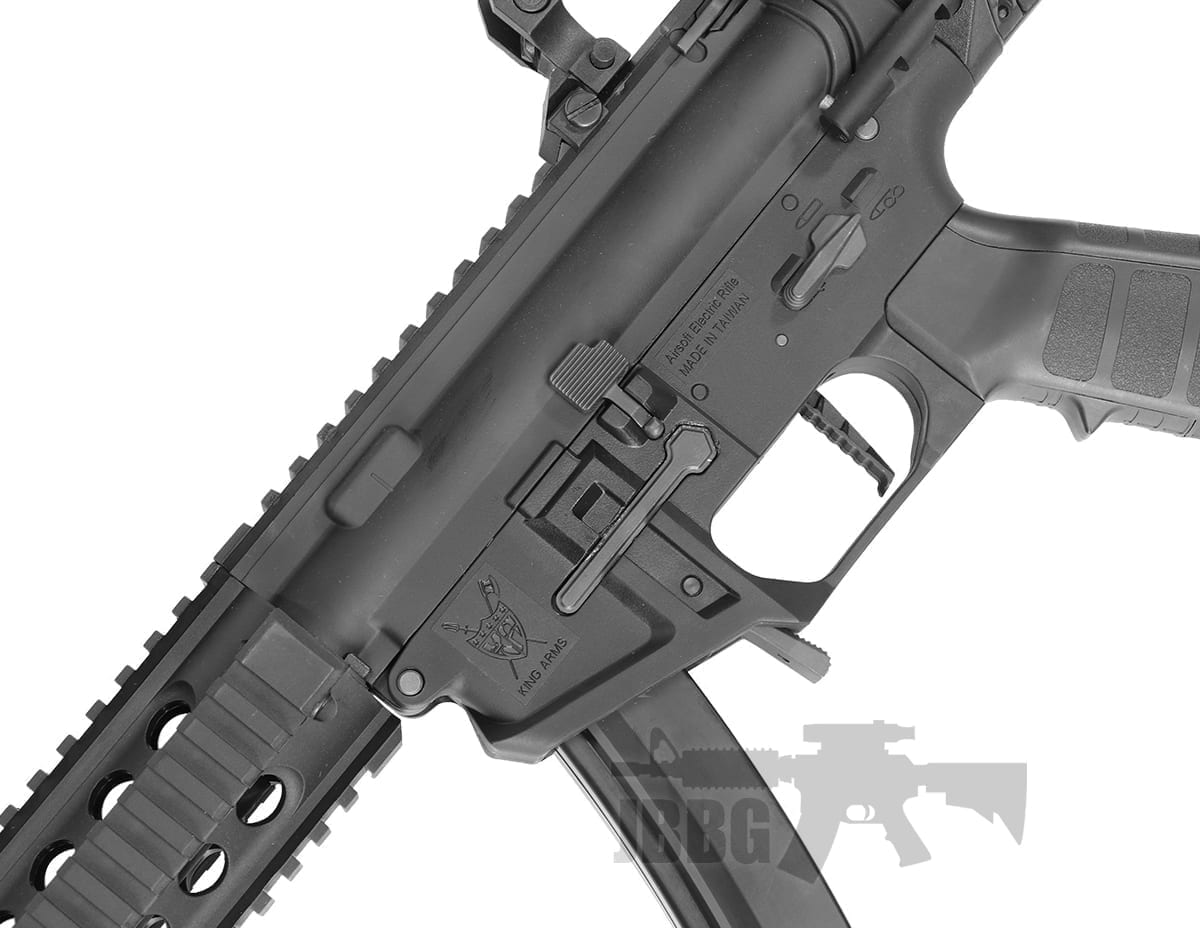 King Arms PDW 9mm SBR Long Airsoft AEG Rifle - Just BB Guns