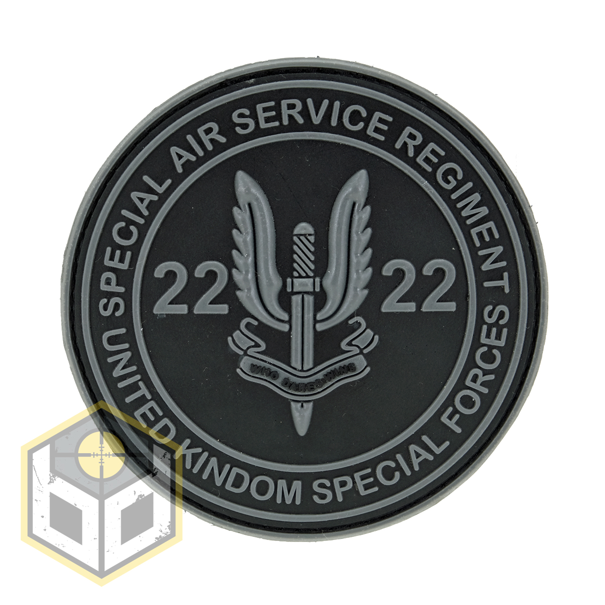 UK Special Air Service PVC Patch Black UKSF-BLACK