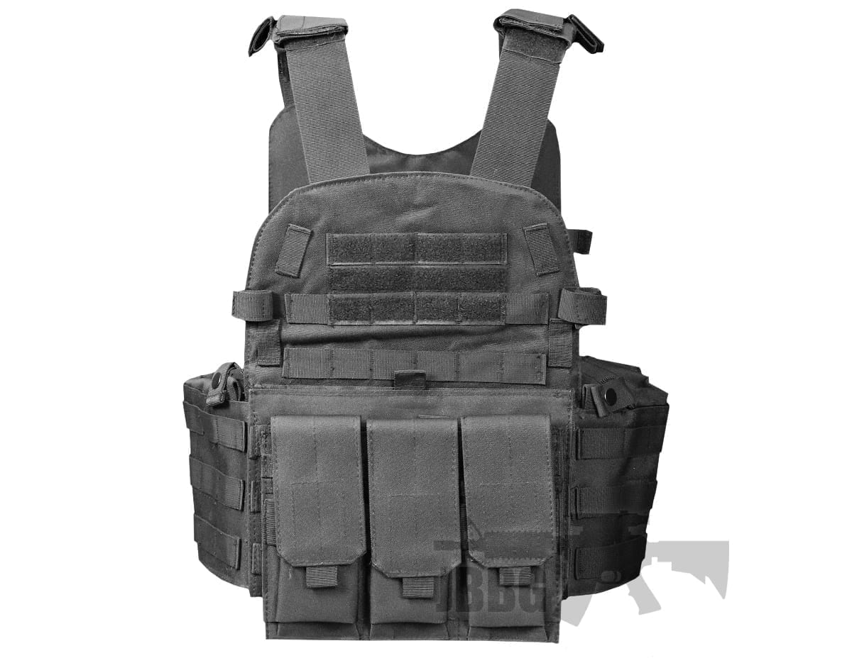 Trimex V033 Black Tactical Vest - Just BB Guns