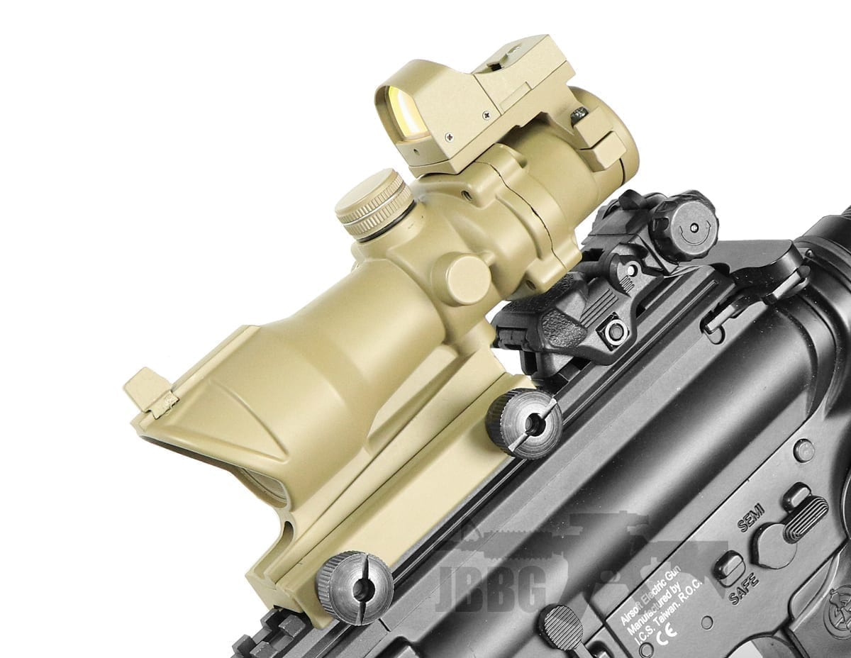 WeCog 4x32 Acog with Docter Sight Tan - Just BB Guns