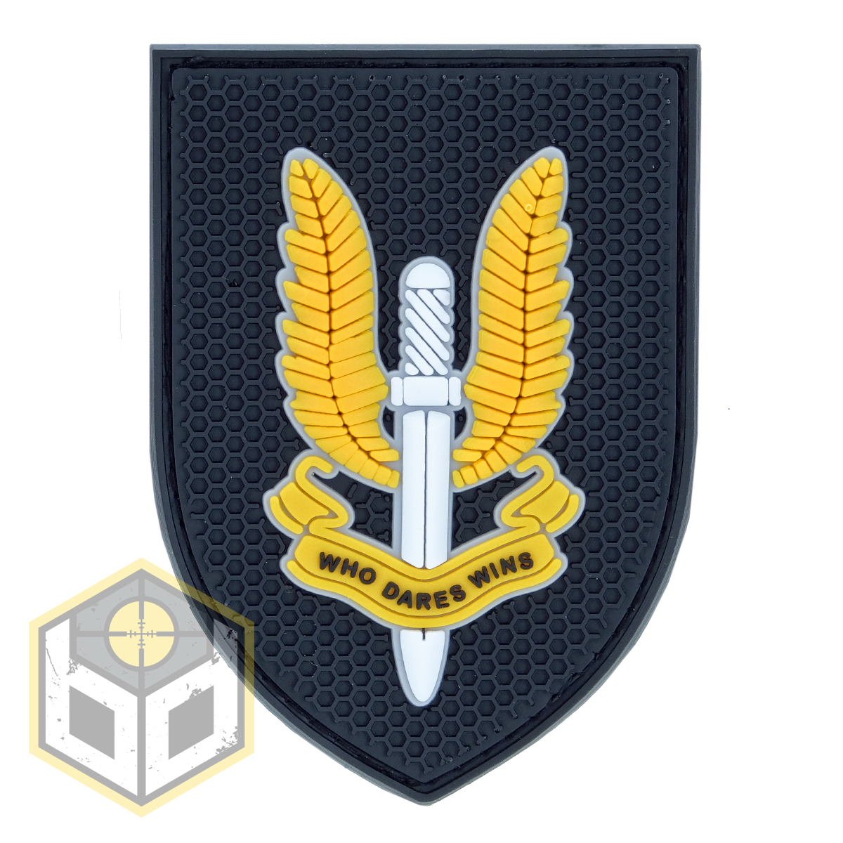 Who Dares Wins SAS PVC Patch Yellow on Black WDWSAS-Y