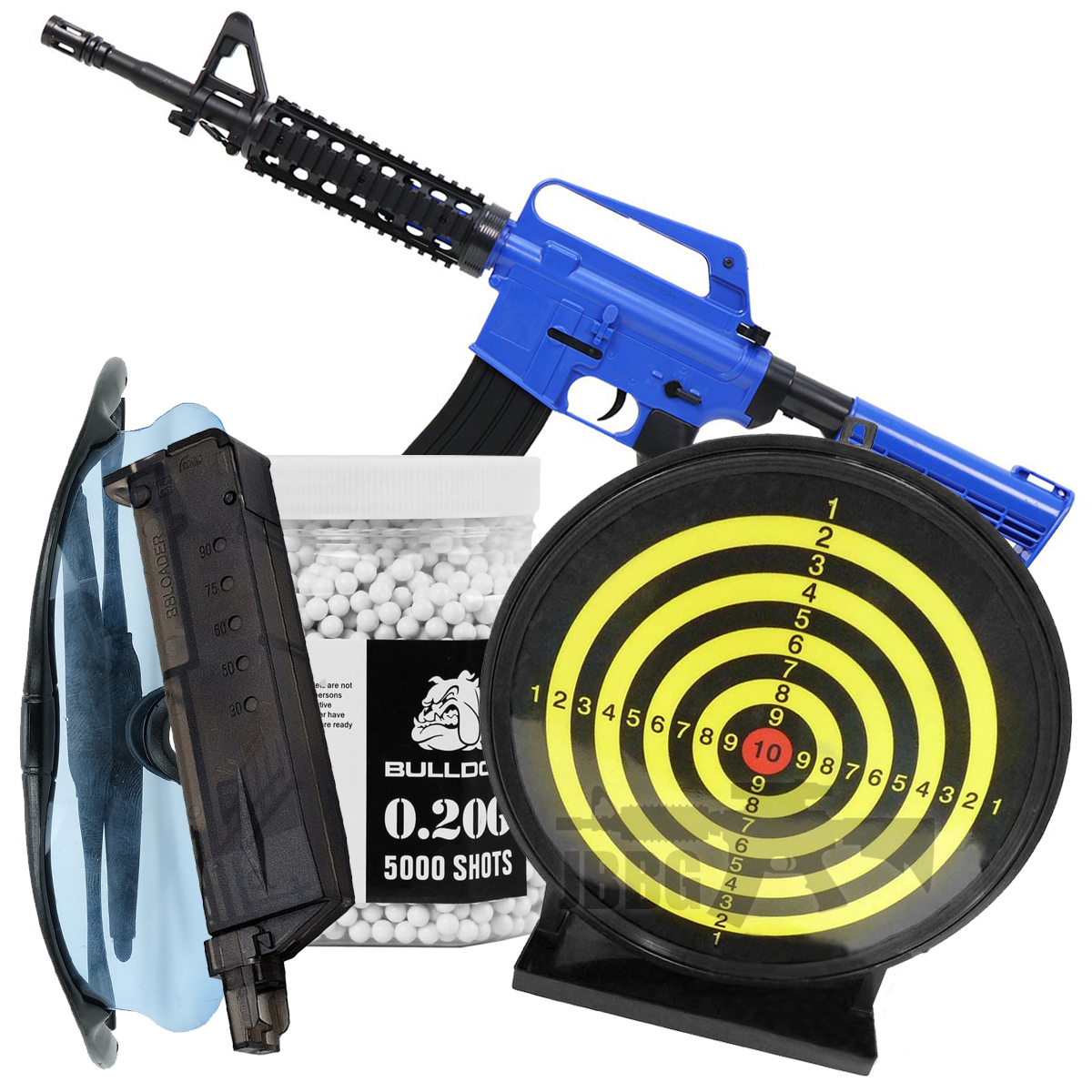 M4 MR700 Tactical Spring Airsoft Gun Bundle Offer Set - Just BB Guns