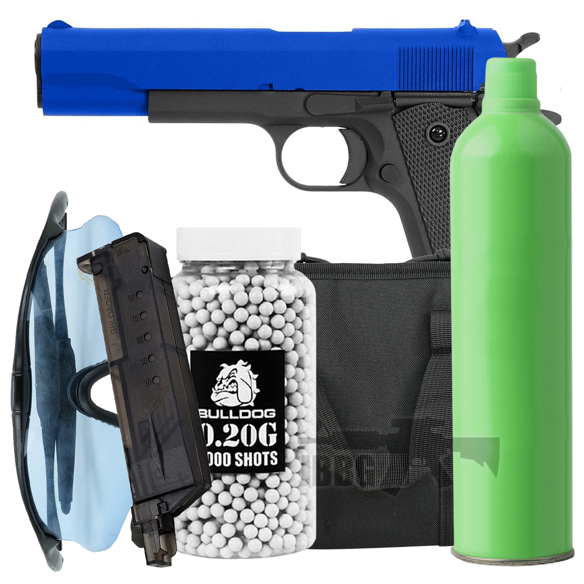 SR1911 Gas Airsoft Pistol Bundle Offer - Just BB Guns