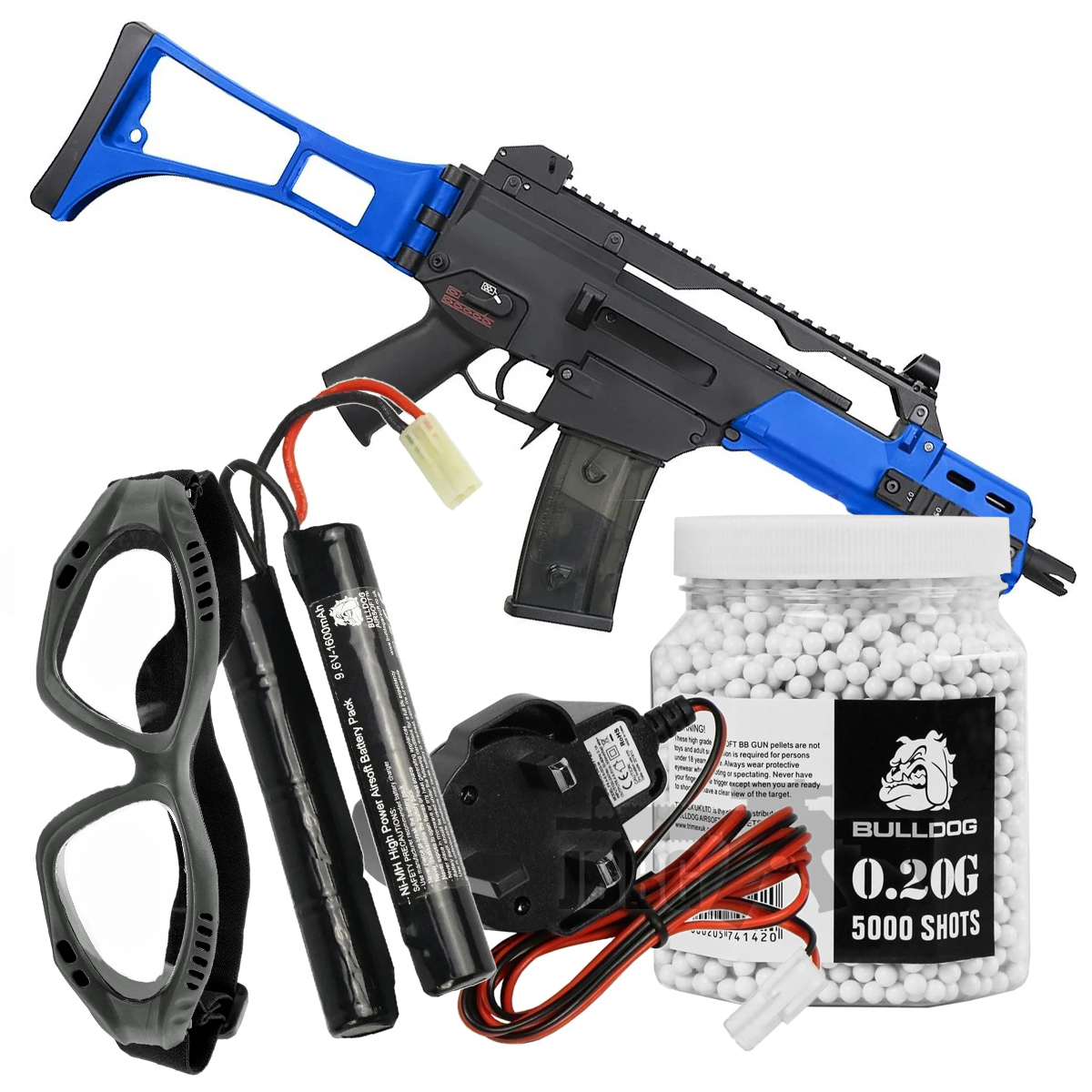 Bundle Offer SRC GEN3 G36 Airsoft Gun Set Blue - Just BB Guns