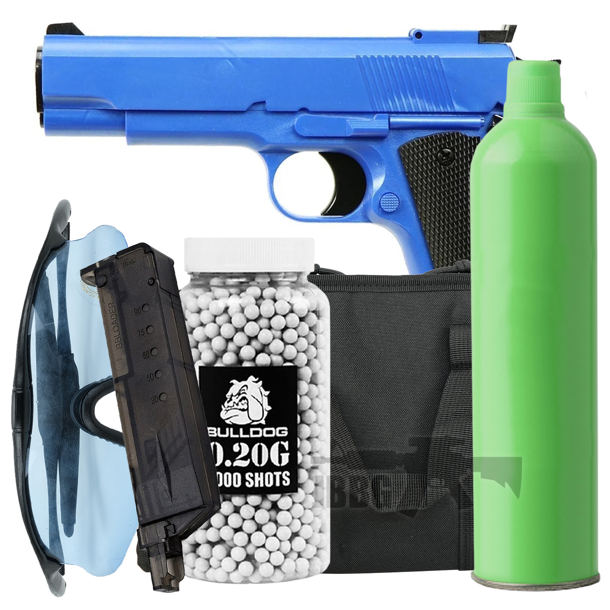 Bundle Offer HG123 Gas Pistol Blue - Just BB Guns