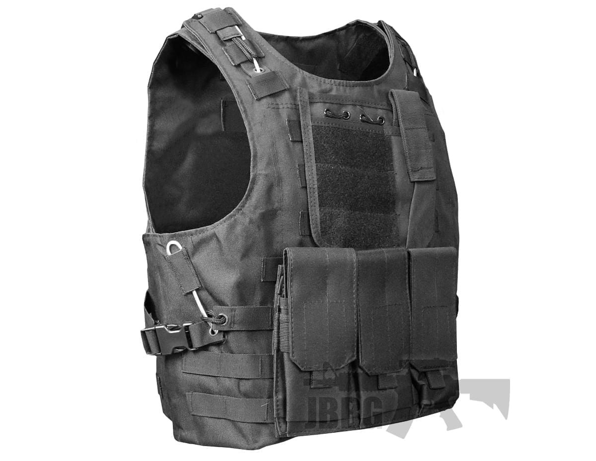 Trimex V001 Tactical Black Vest - Just BB Guns