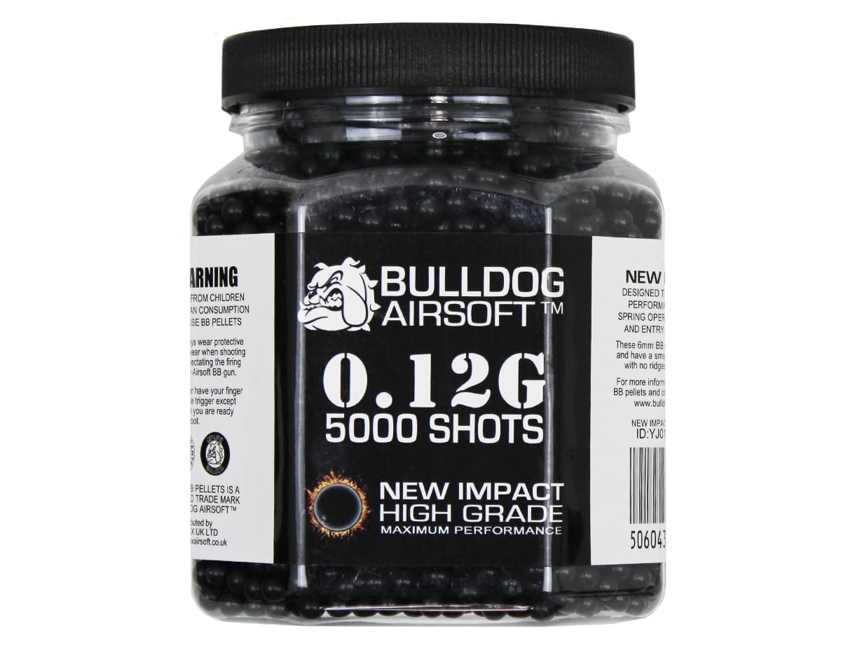 Bulldog 0.12g BB Black 5000 - Just BB Guns