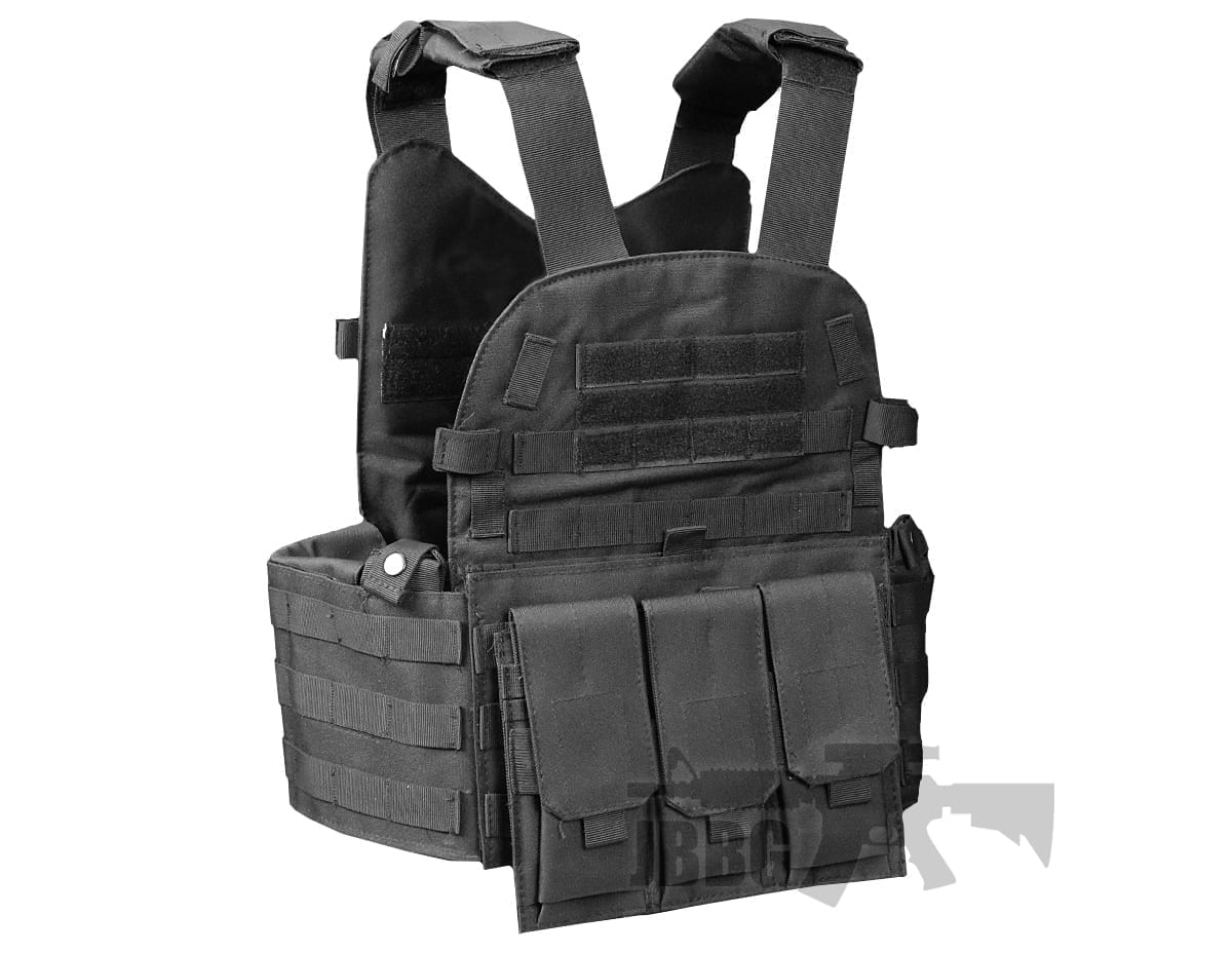 Trimex V033 Black Tactical Vest - Just BB Guns