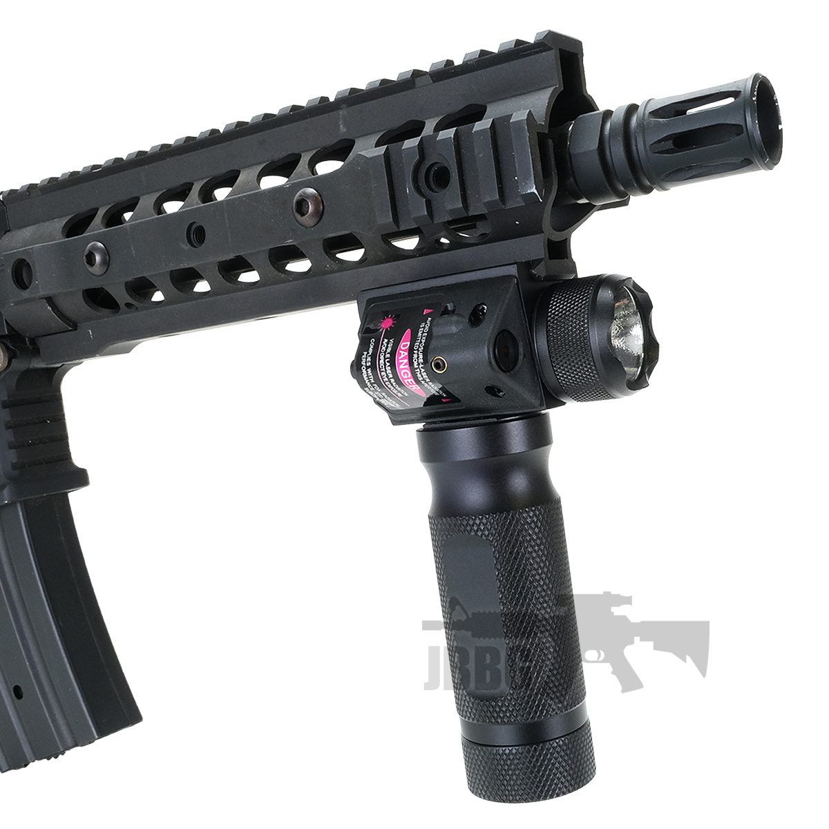 Tactical Fore Grip LED Flashlight, Red Dot Laser Targeting System