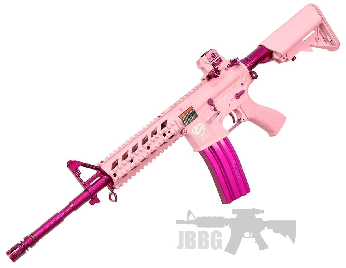 Femme Fatale FF15 Pink Raider M4 RIS AEG Airsoft Gun