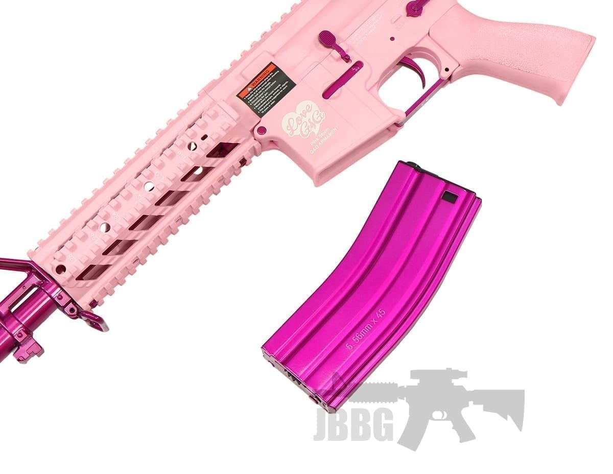 Femme Fatale FF15 Pink Raider M4 RIS AEG Airsoft Gun - Limited Edition ...
