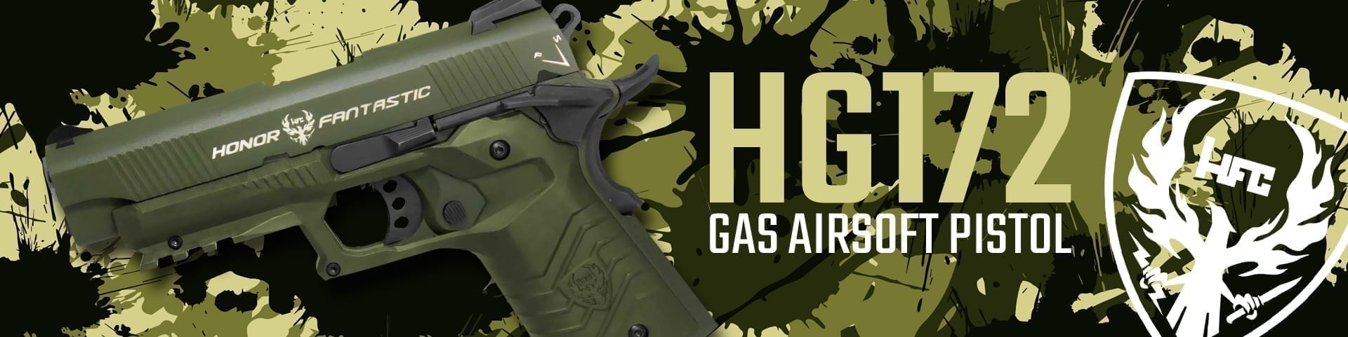 HG172 Tac 1911 Gas Pistol Green - Just BB Guns