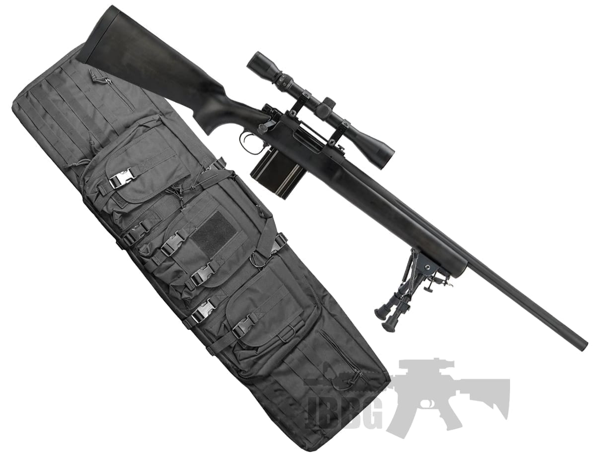Bundle Offer Airsoft Sniper Rifle King Arms M700 Special Offer Black ...