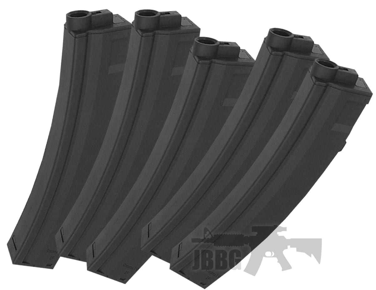 King Arms MP5 100 Rounds Magazines Box Set - 5pcs - Just BB Guns