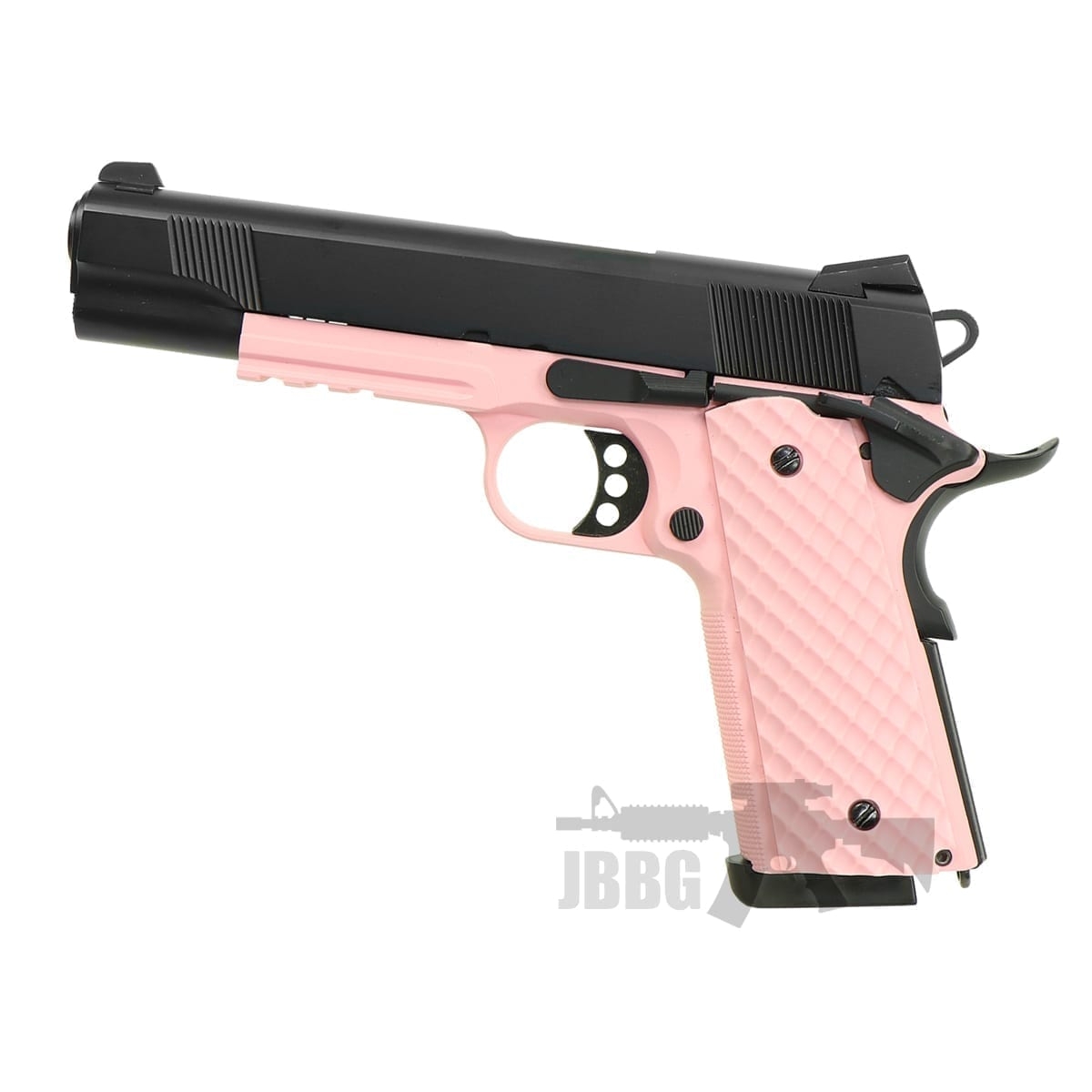 Raven MEU 1911 Airsoft GBB Pistol Pink with Rail - Just BB Guns