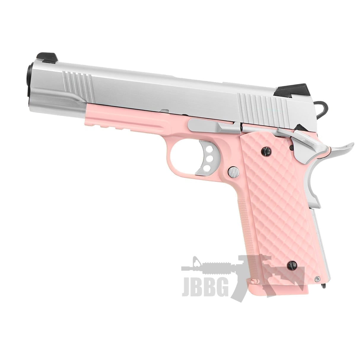 Raven MEU 1911 Airsoft GBB Pistol Pink with Rail - Just BB Guns