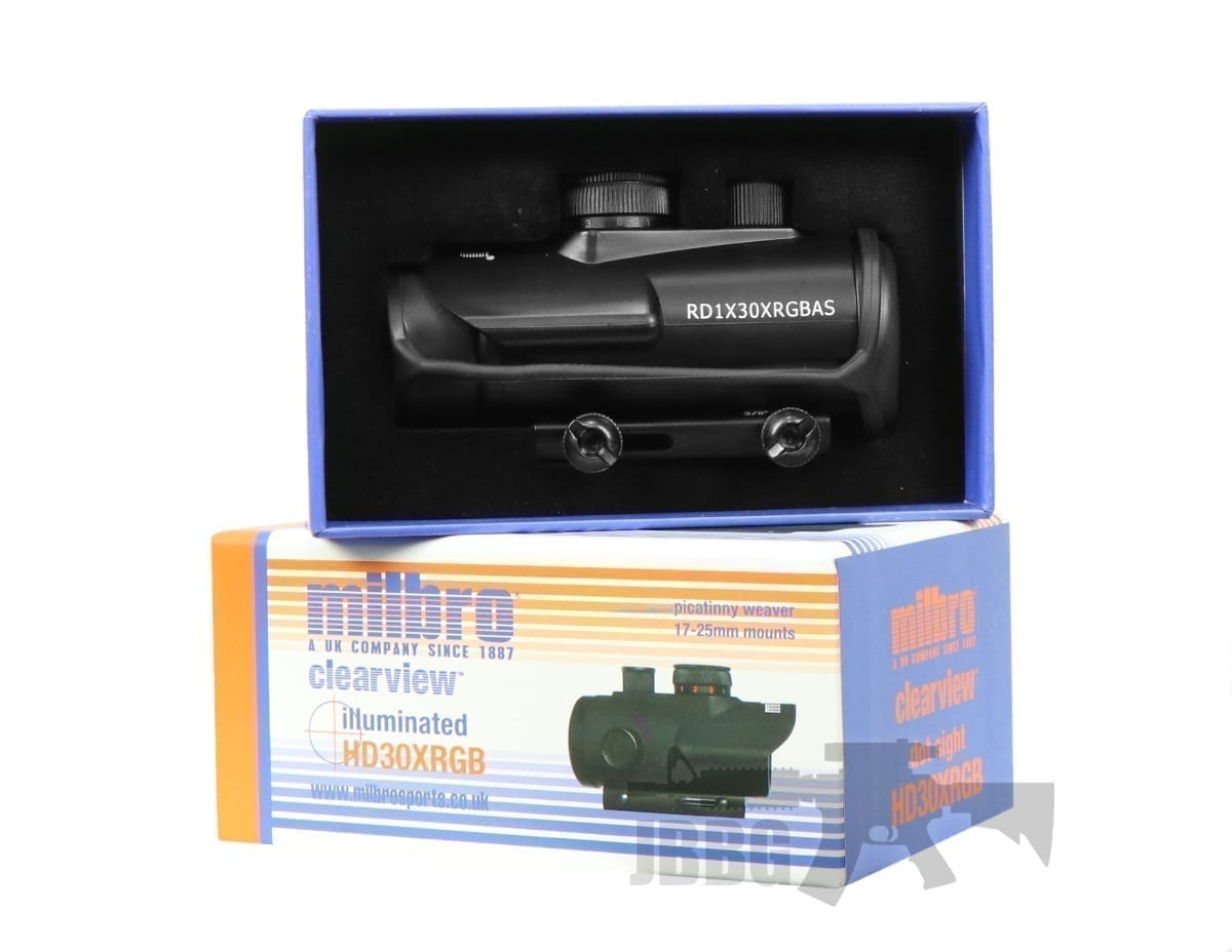 Milbro 30mm Military Red/Green/Blue Dot Polymer Scope - Just BB Guns
