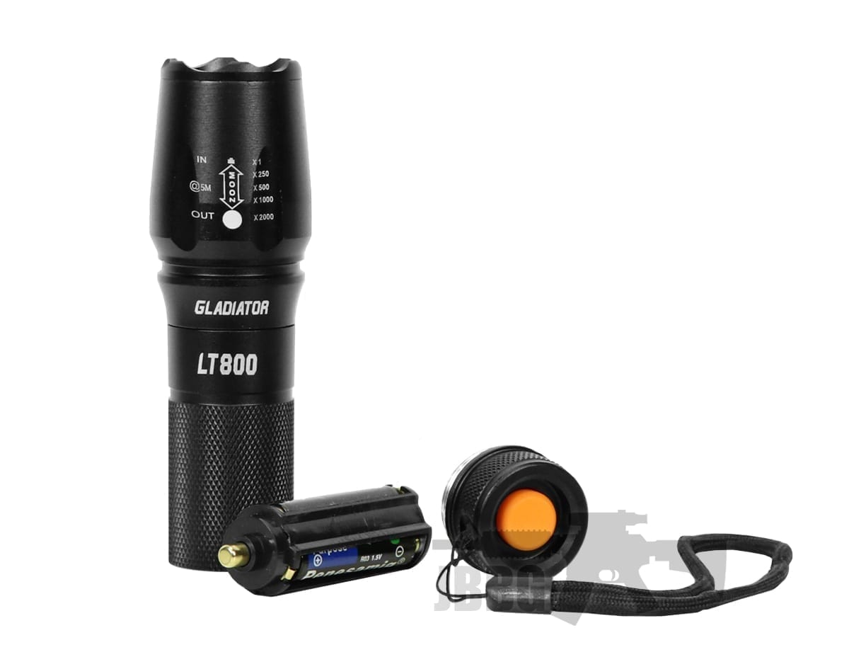 Gladiator LT800 Military LED Metal Torch - Just BB Guns