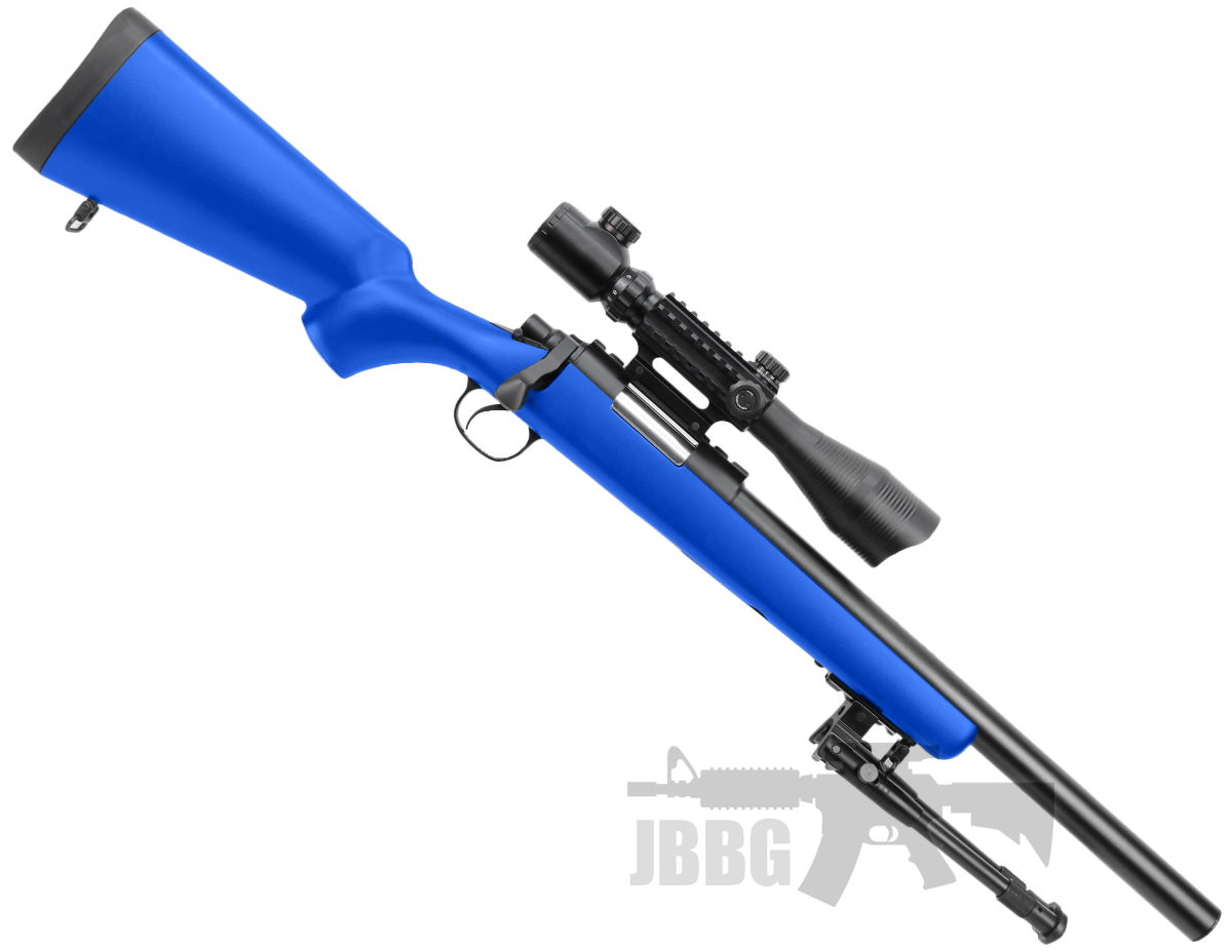 MB02A Bundle Offer Airsoft Sniper Rifle Blue - Just BB Guns