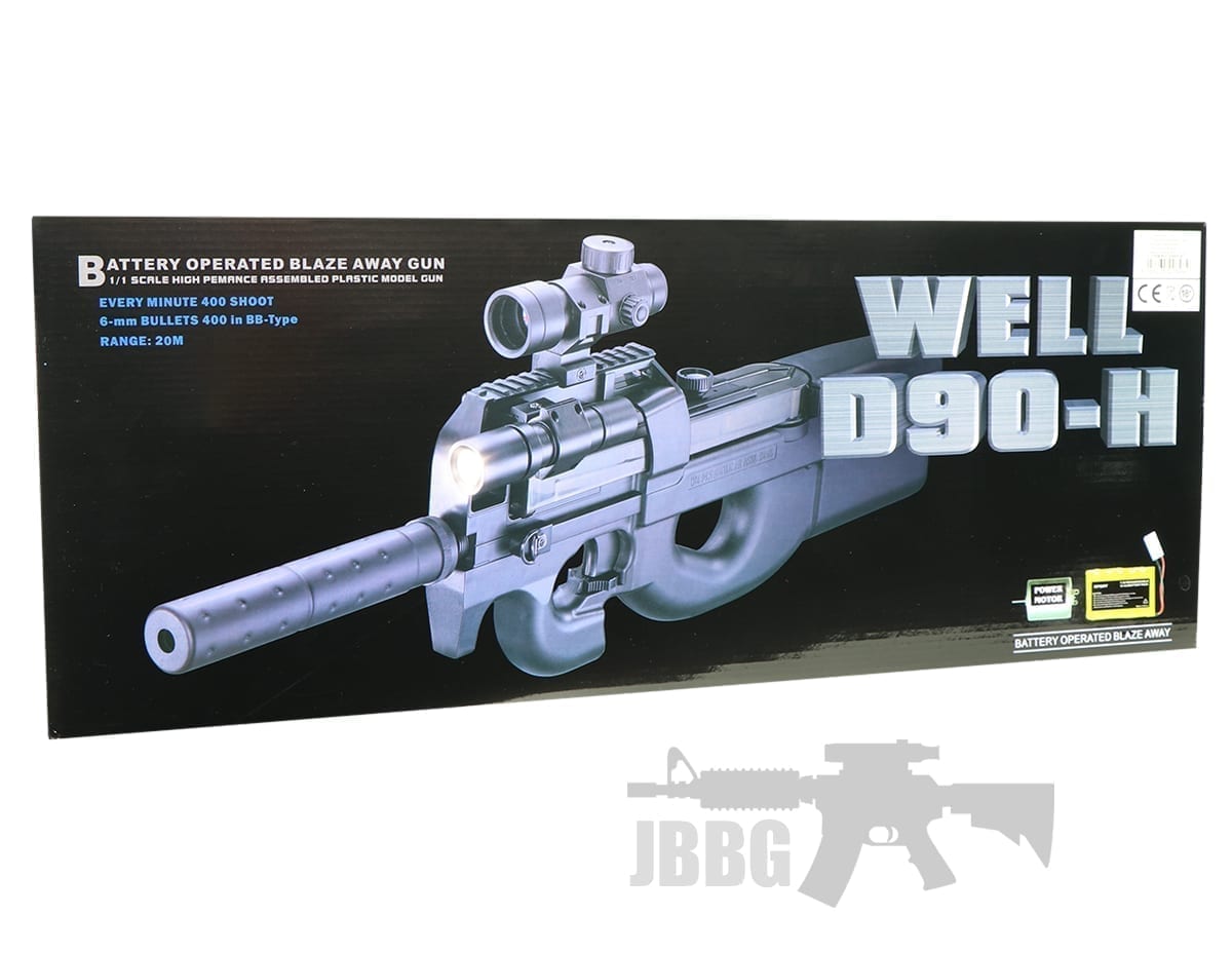 Well D90H D90 AEG Airsoft BB Gun Set Two-Tone Blue - Just BB Guns