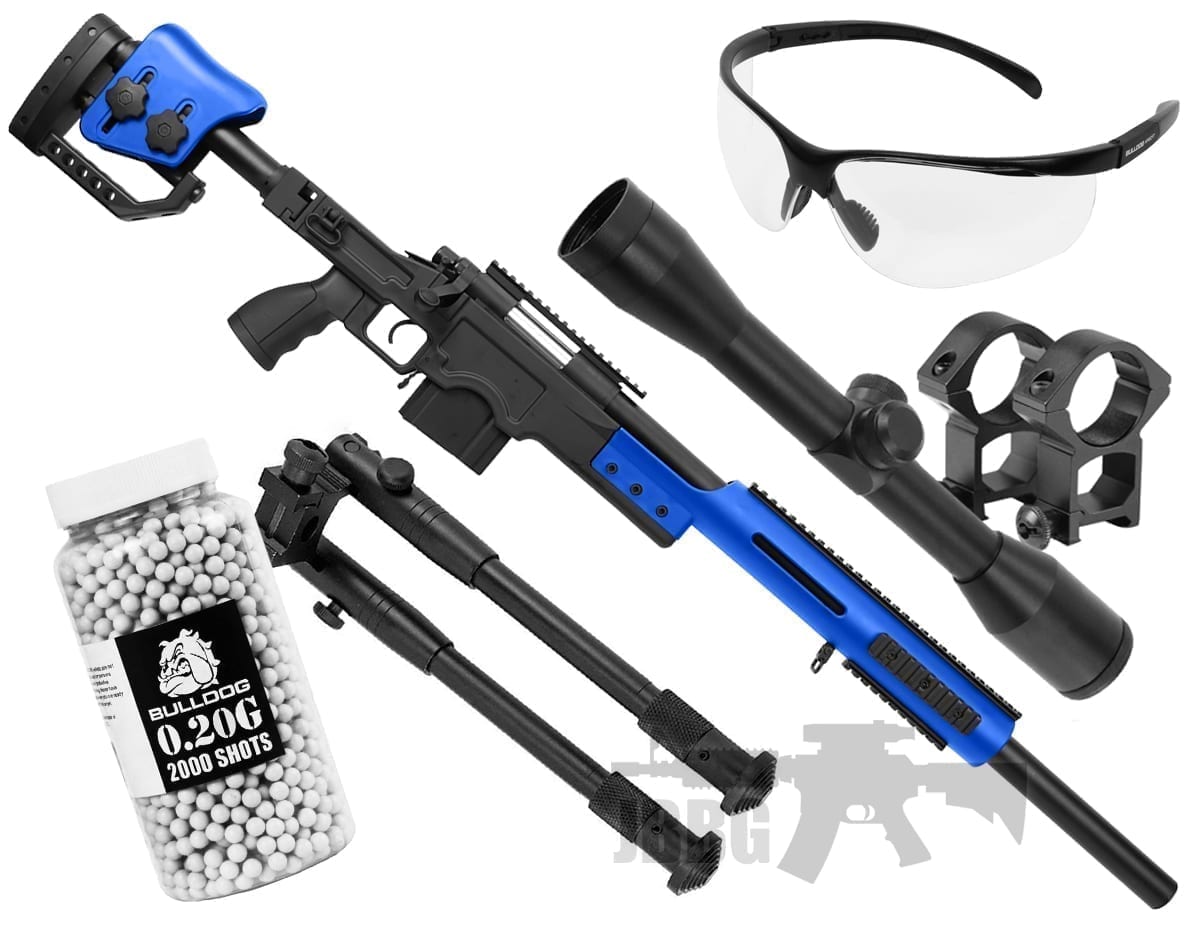 MB4410A Blue Bundle Offer Airsoft Sniper Rifle Special Offer - Just BB Guns