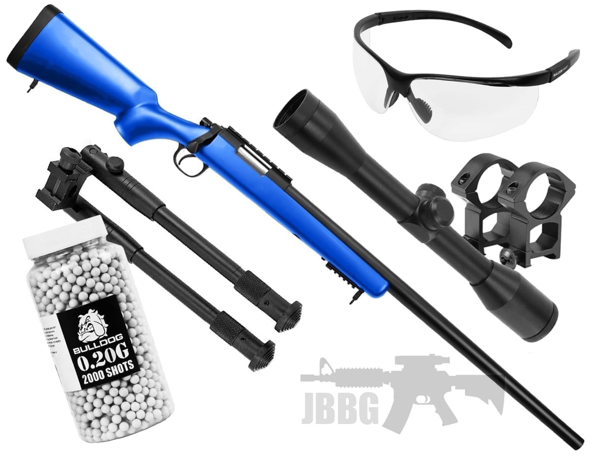 MB03A Blue Bundle Offer Airsoft Sniper Rifle Special Offer - Just BB Guns