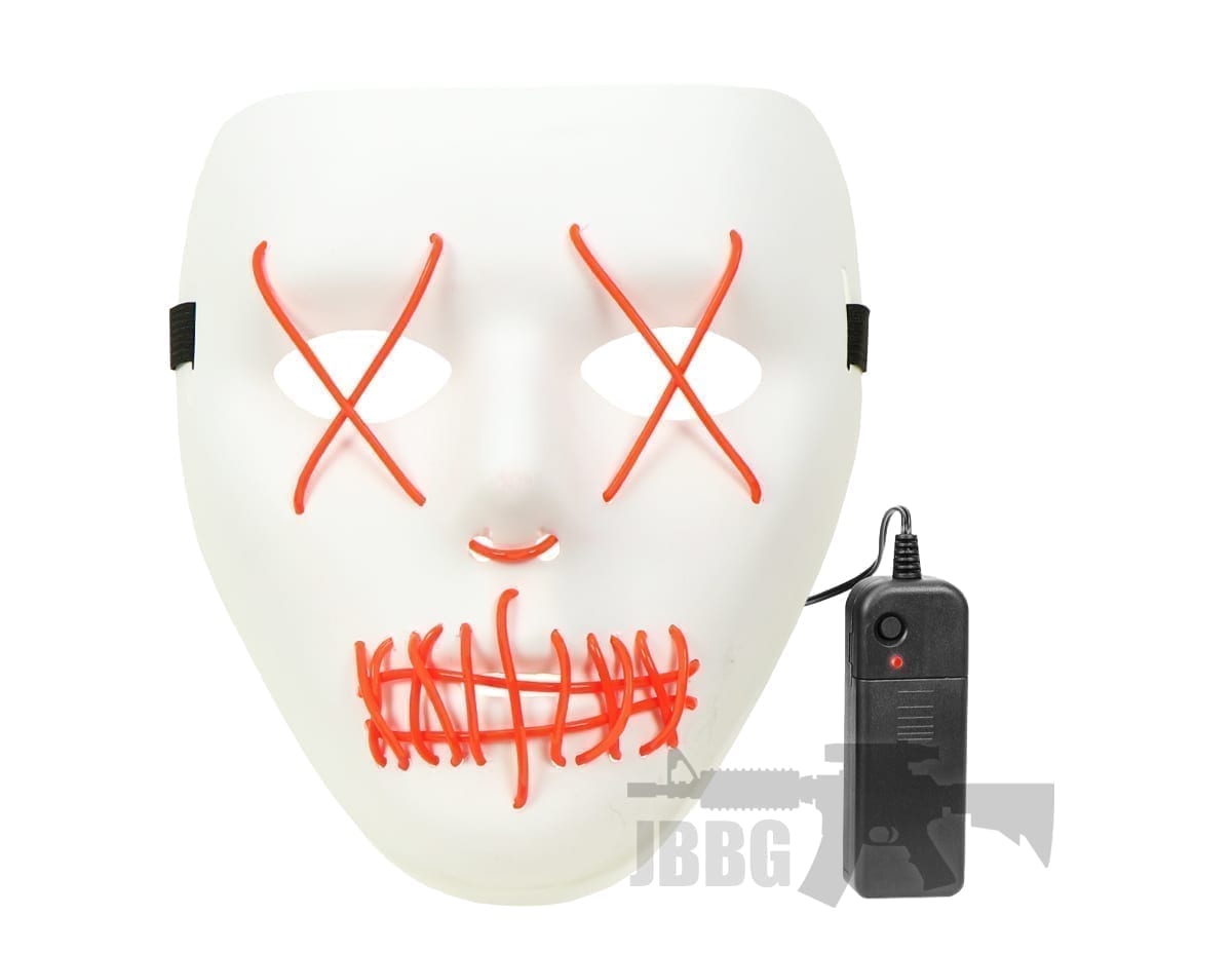 LED Purge Mask White X - Just BB Guns