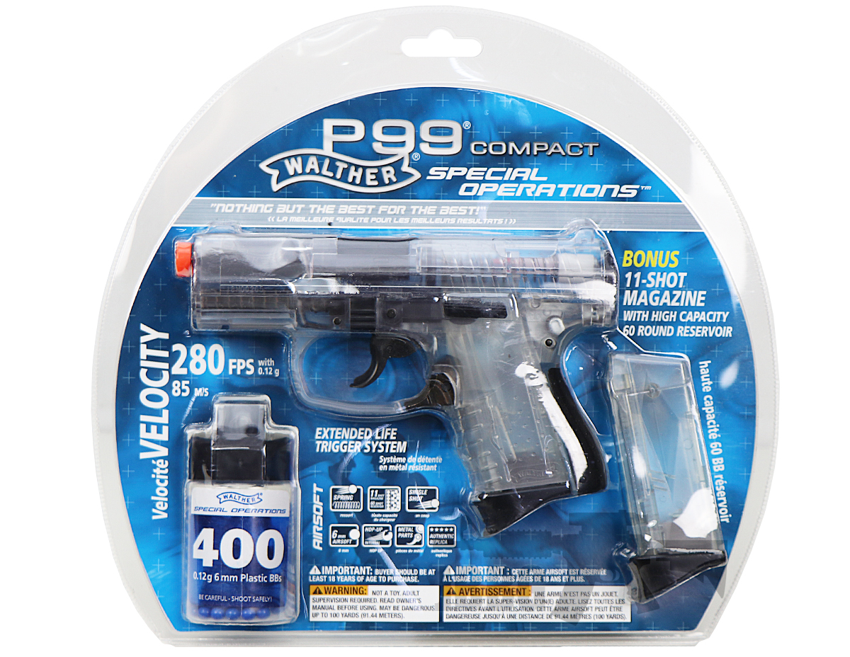 Walther P99 Compact Airsoft Spring Pistol - Just BB Guns