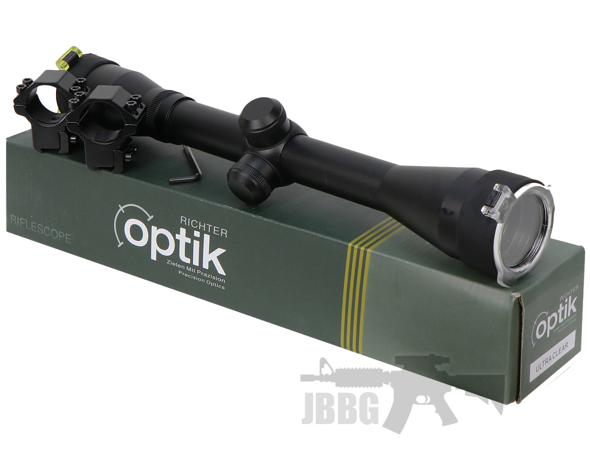 Optik Qo4 Richter Scope 4x40 with Mounts - Just BB Guns