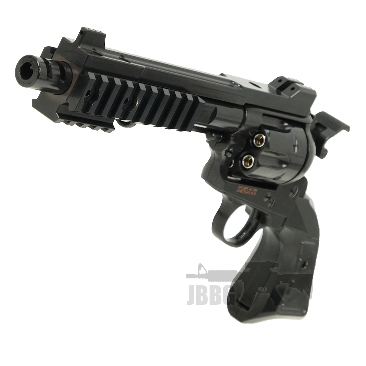 King Arms SAA .45 Devil Gas Airsoft Revolver Two-Tone Blue - Just BB Guns