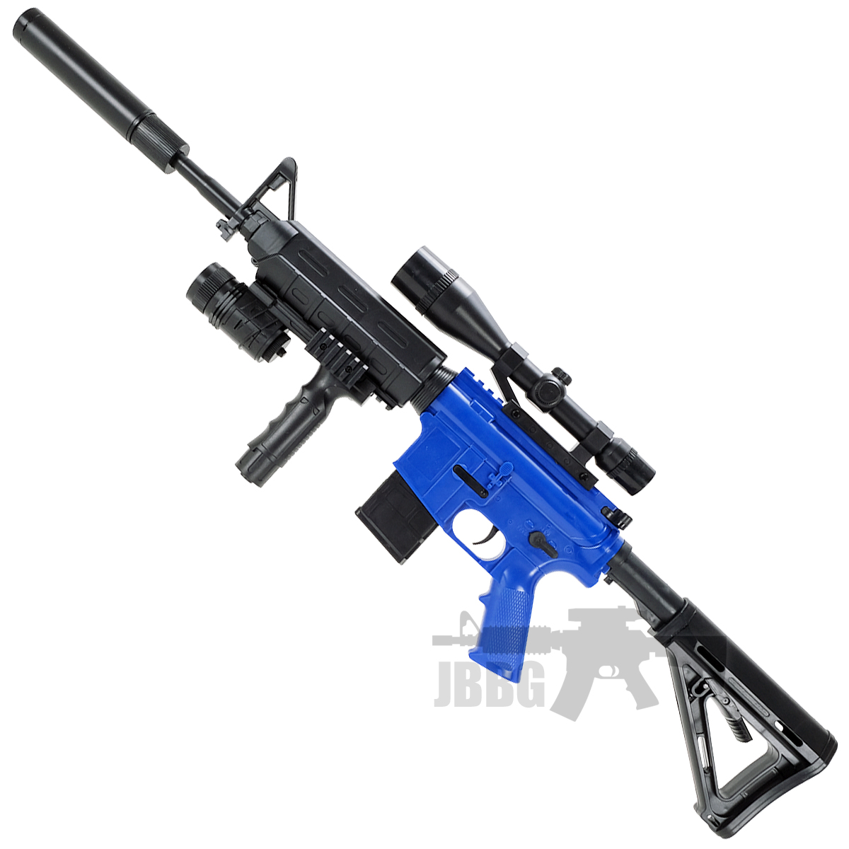 P1158D Spring Airsoft BB Gun Two-Tone Blue - Just BB Guns