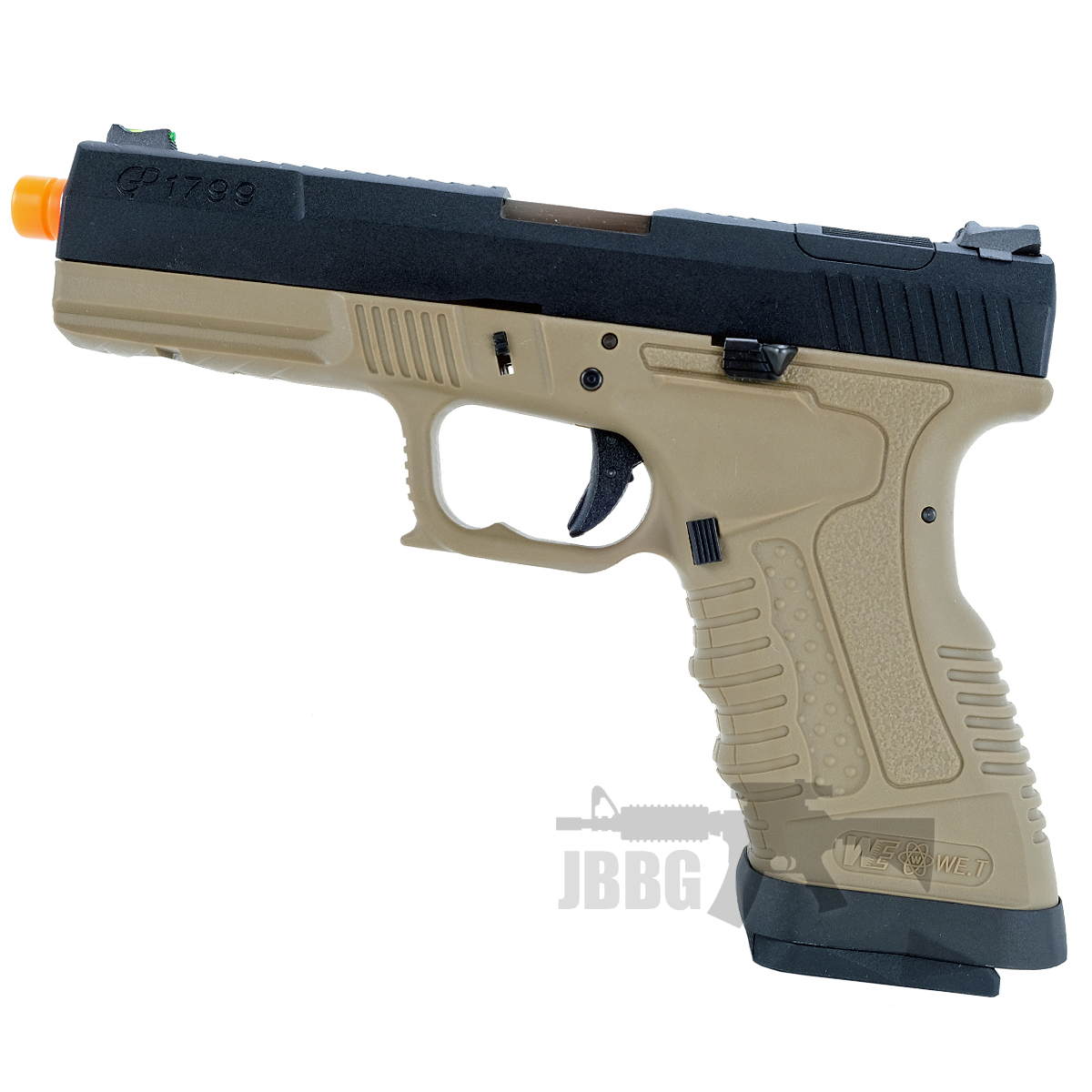 WE GP1799 T1 Gas Blowback Airsoft Pistol Tan - Just BB Guns