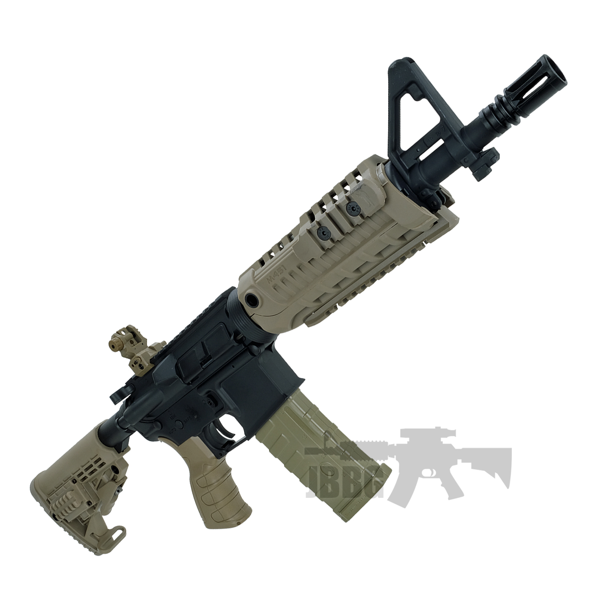 CAA M4S1 AEG Sport Series CQB 10.5 King Arms Tan - Just BB Guns