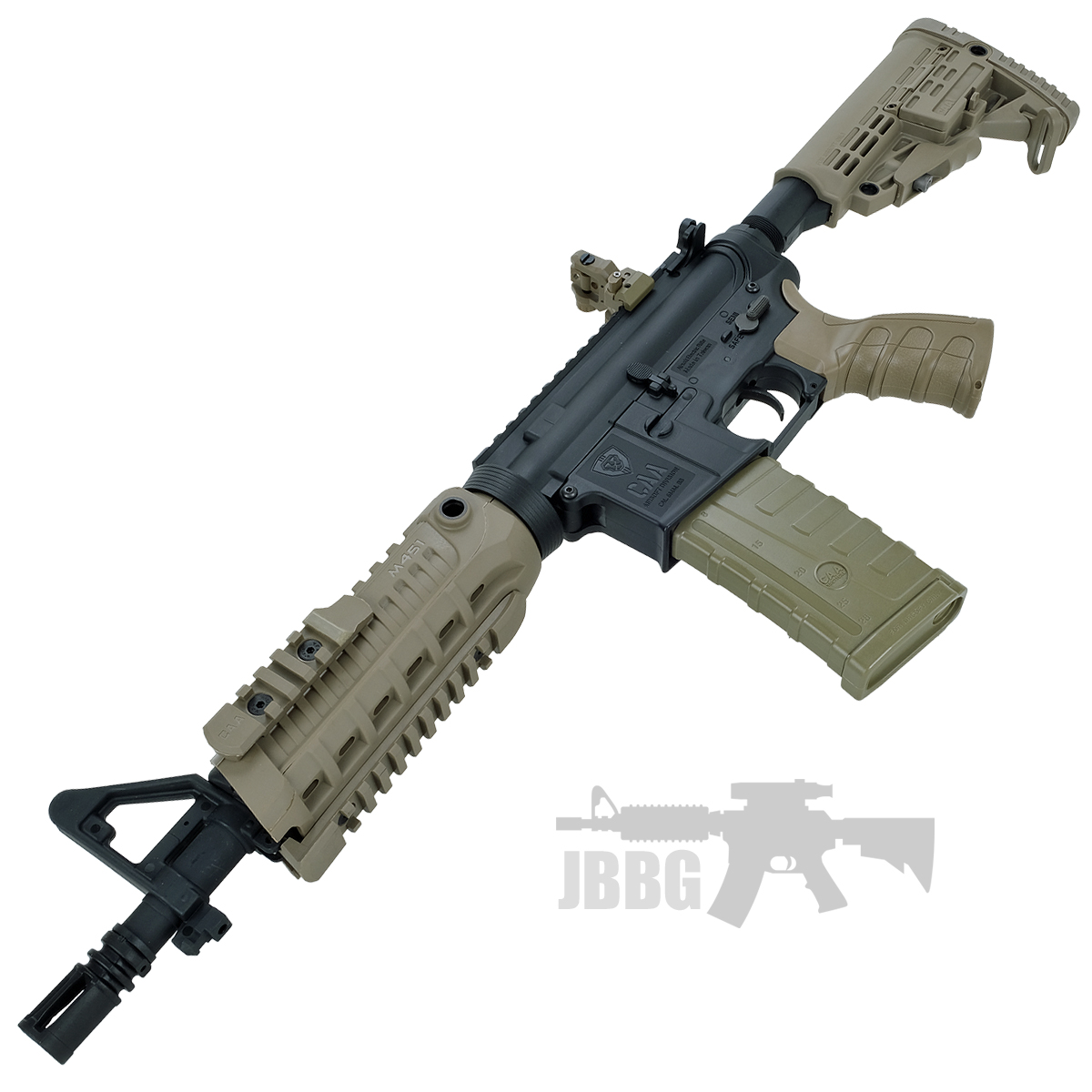 CAA M4S1 AEG Sport Series CQB 10.5 King Arms Tan - Just BB Guns