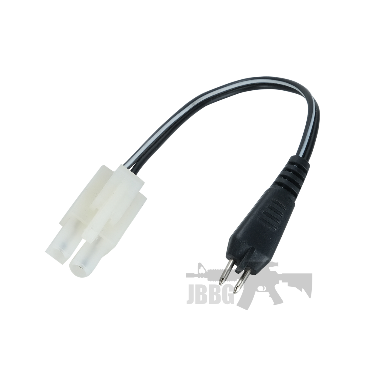 Battery Lead Large Tamiya To 2 Pin Black Flat Connecter - Just BB Guns