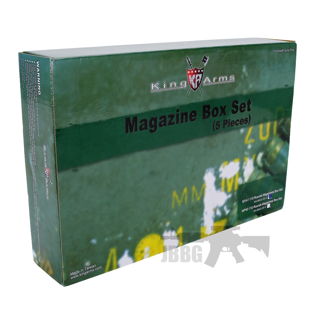 King Arms M1A1 Magazine Box Set 5 x Mid-Cap - Just BB Guns