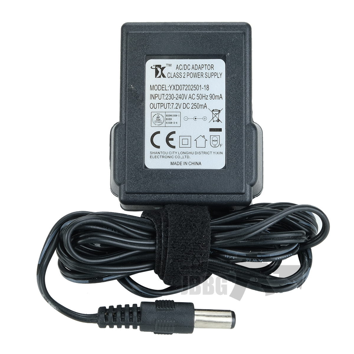 Battery Charger Class 2 Adaptor with Barrel Jack Plug 7.2v