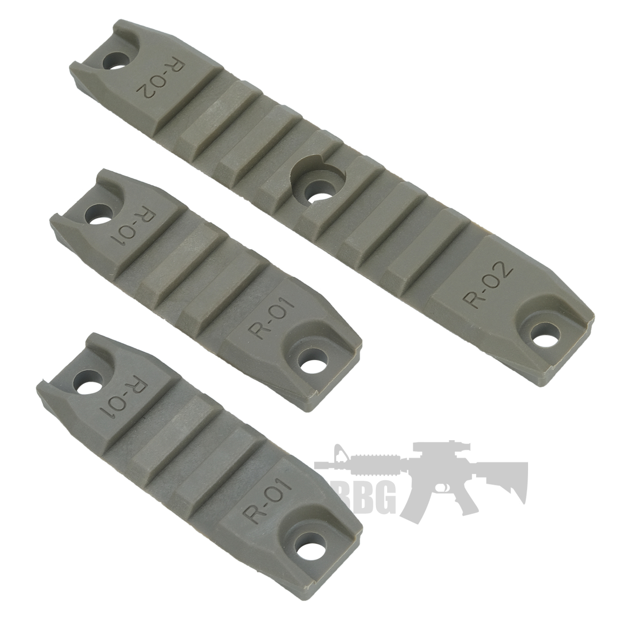 Tactical Nylon Picatinny Rail Set 3PCS Tan - Just BB Guns