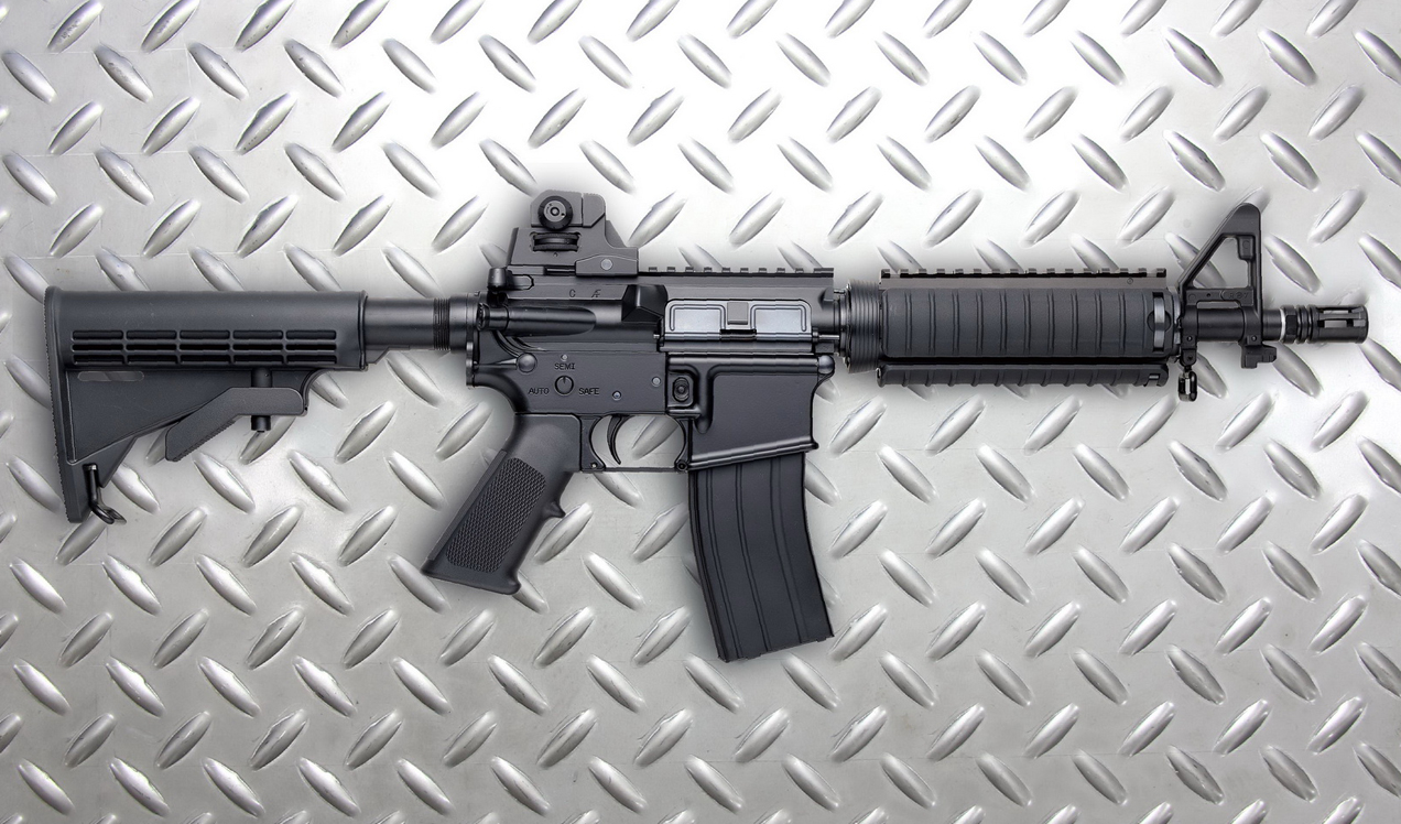 KJ Works M4 V3 II CQB Gas Airsoft Gun with Standard Mag