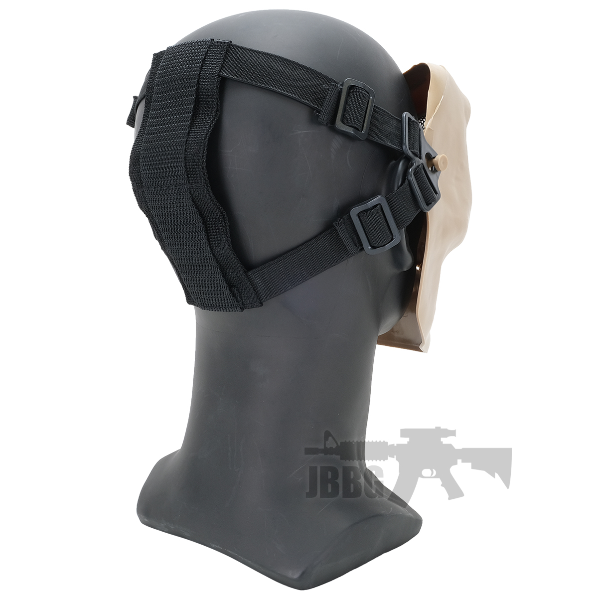 SRC Full Face Skull Airsoft Mask V2 Tan with Round Holes