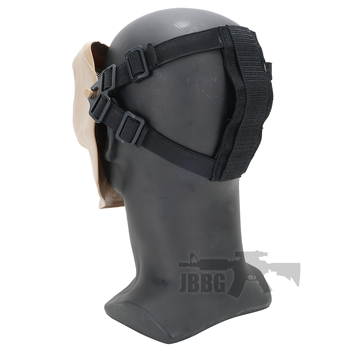 SRC Full Face Skull Airsoft Mask V2 Tan with Round Holes