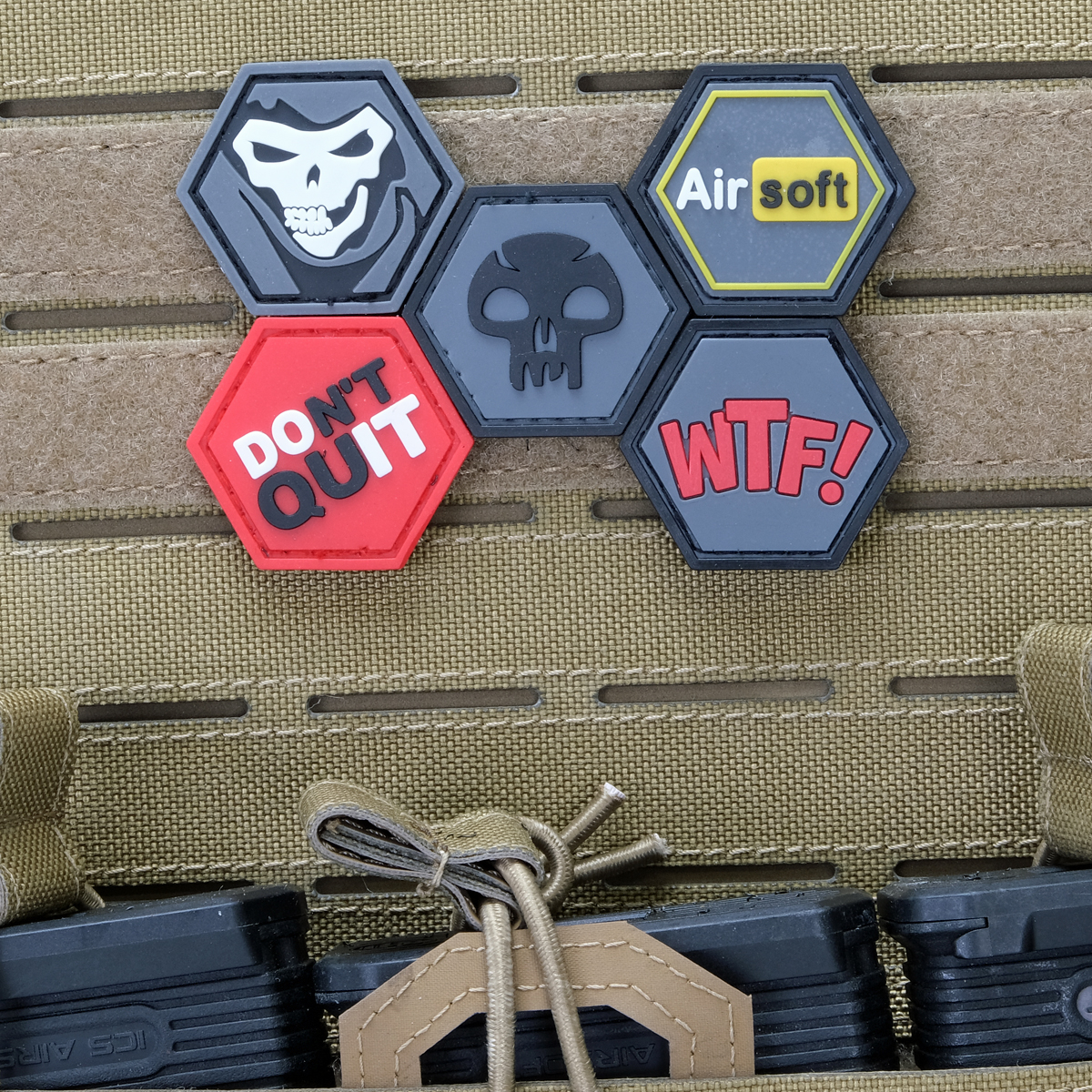 Spooky Skull Dark Ballistic Hex Patch BH00011 - Just BB Guns