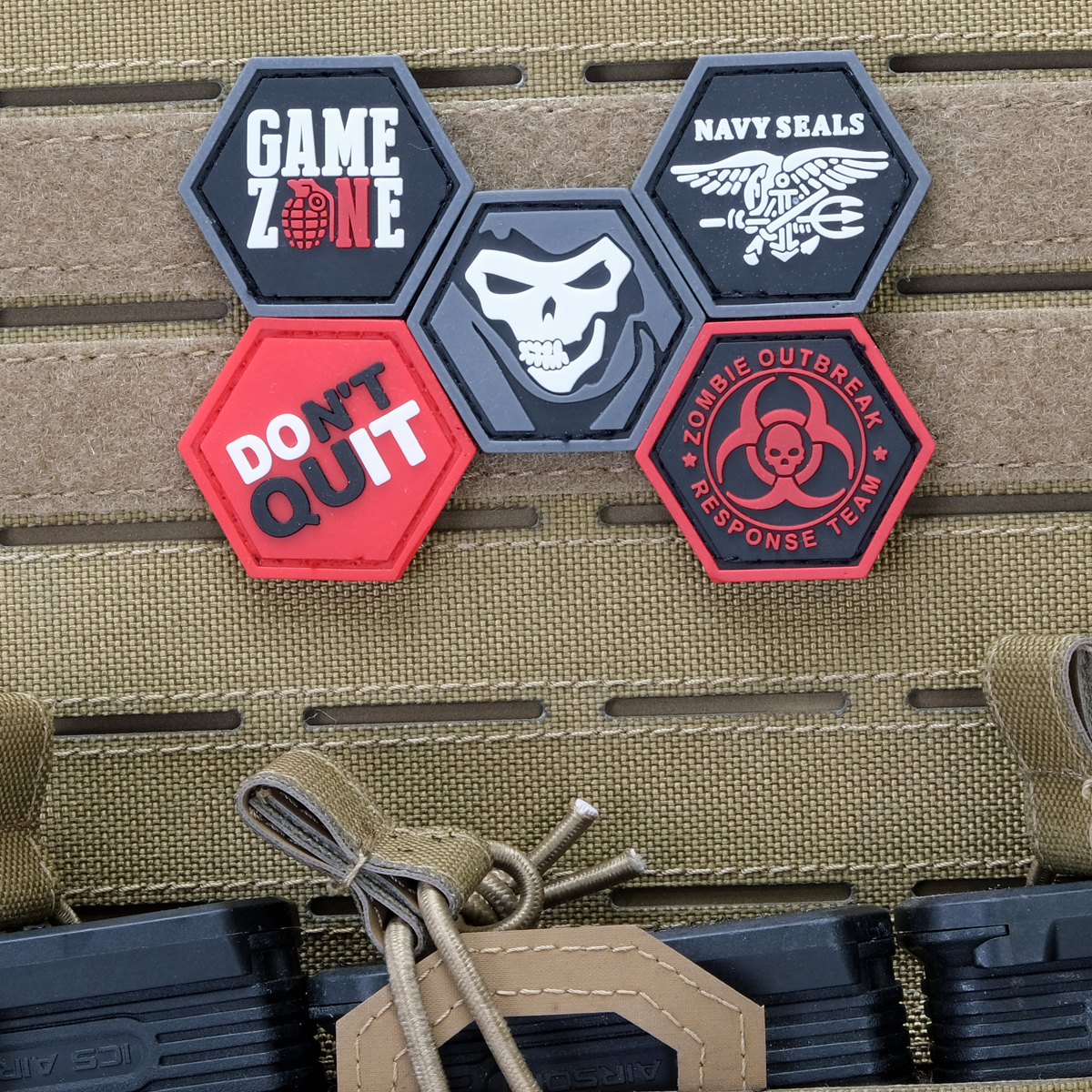 Reaper White Ballistic Hex Patch BH00016 - Just BB Guns