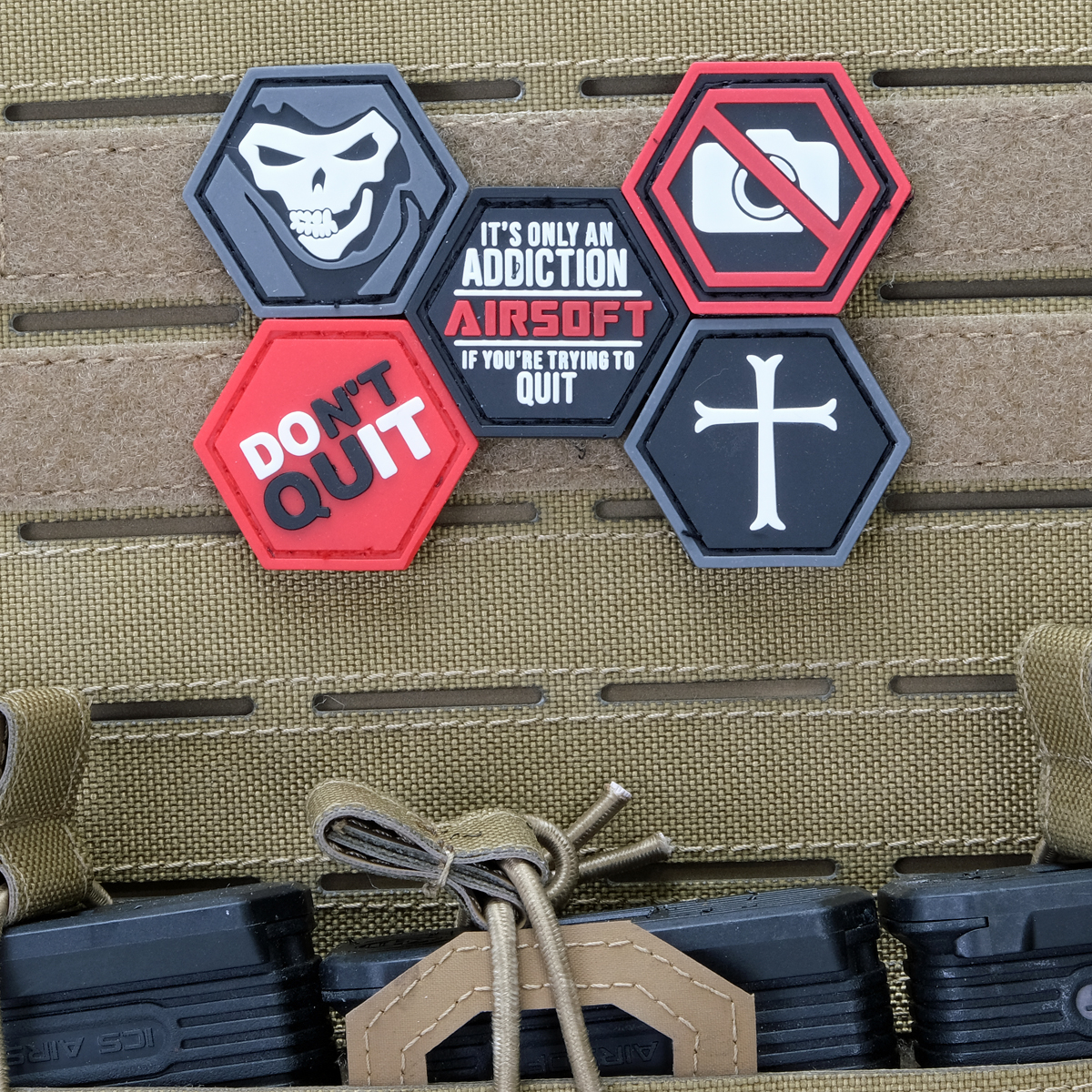 Airsoft Addiction Ballistic Hex Patch BH00038 - Just BB Guns