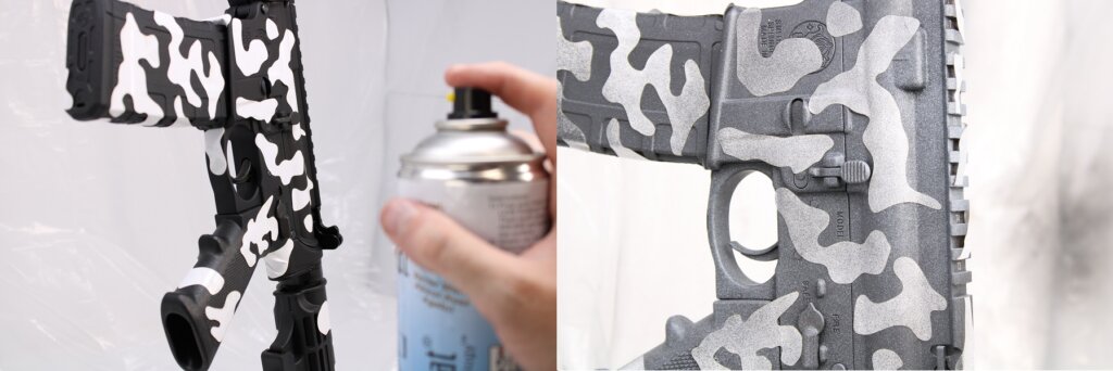 How to Spray Paint a Gun with A Camo Stencil (Basic) - Just BB Guns