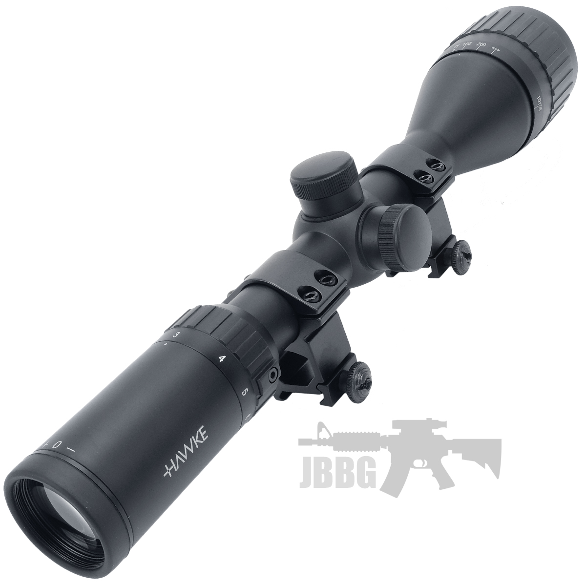 Fast Mount 3-9x50 AO (Mil Dot) Hawke Scope with Weaver Mounts