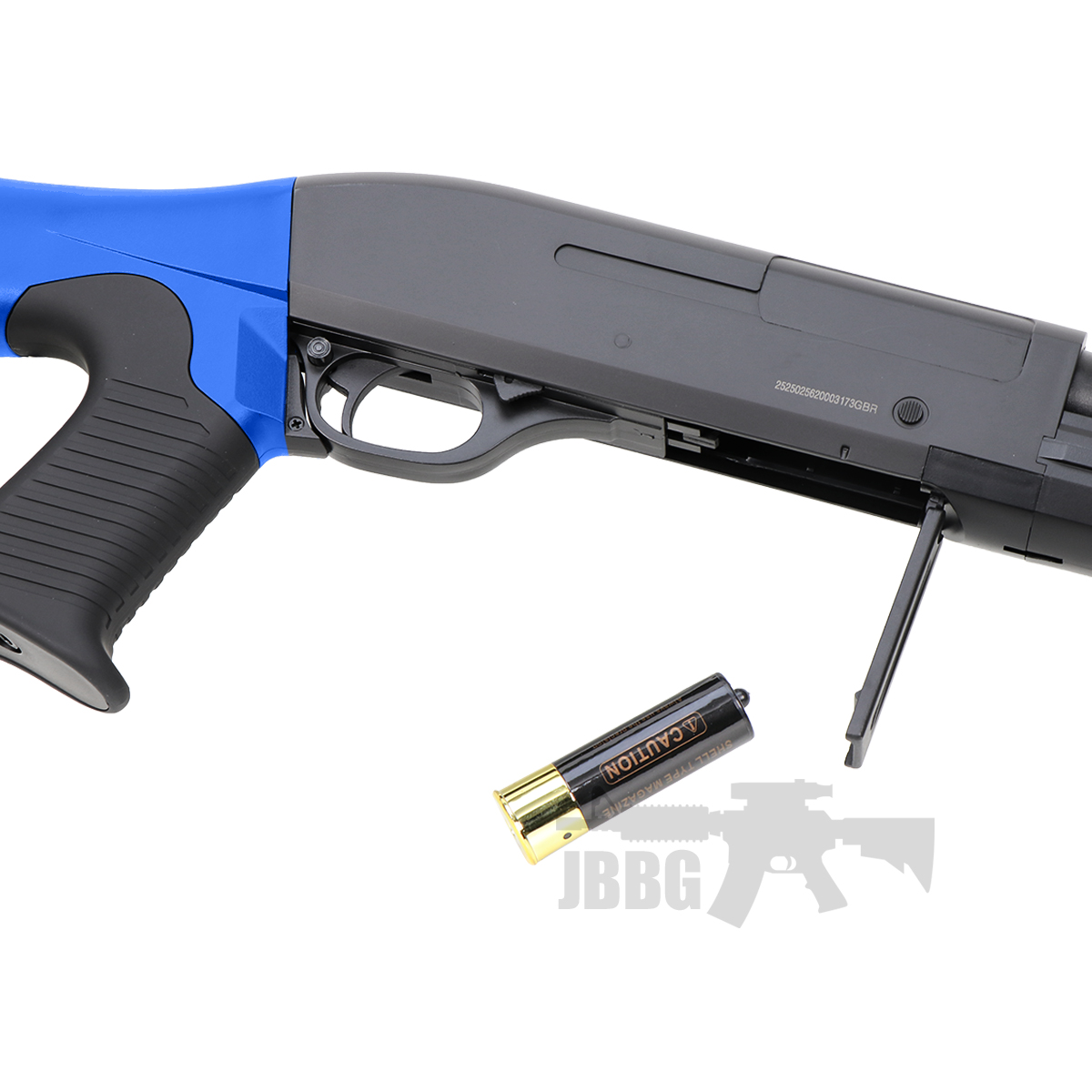 M56C Pump Airsoft Shotgun Two-Tone Blue - Just BB Guns