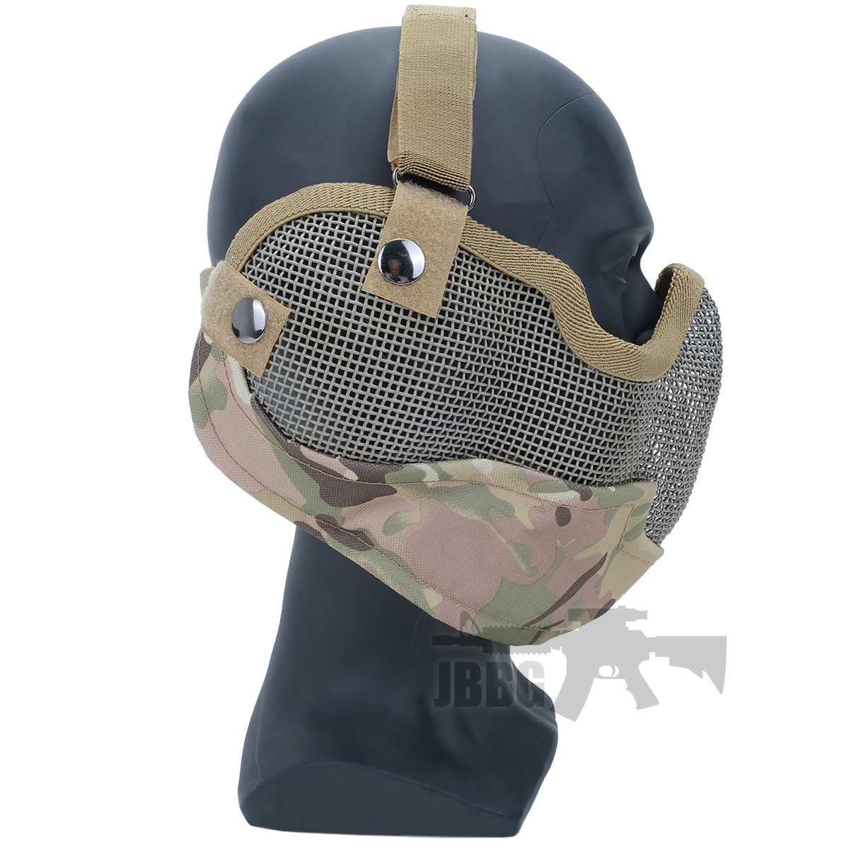 Airsoft Mesh Lower Mask with Ear Protection Multicam